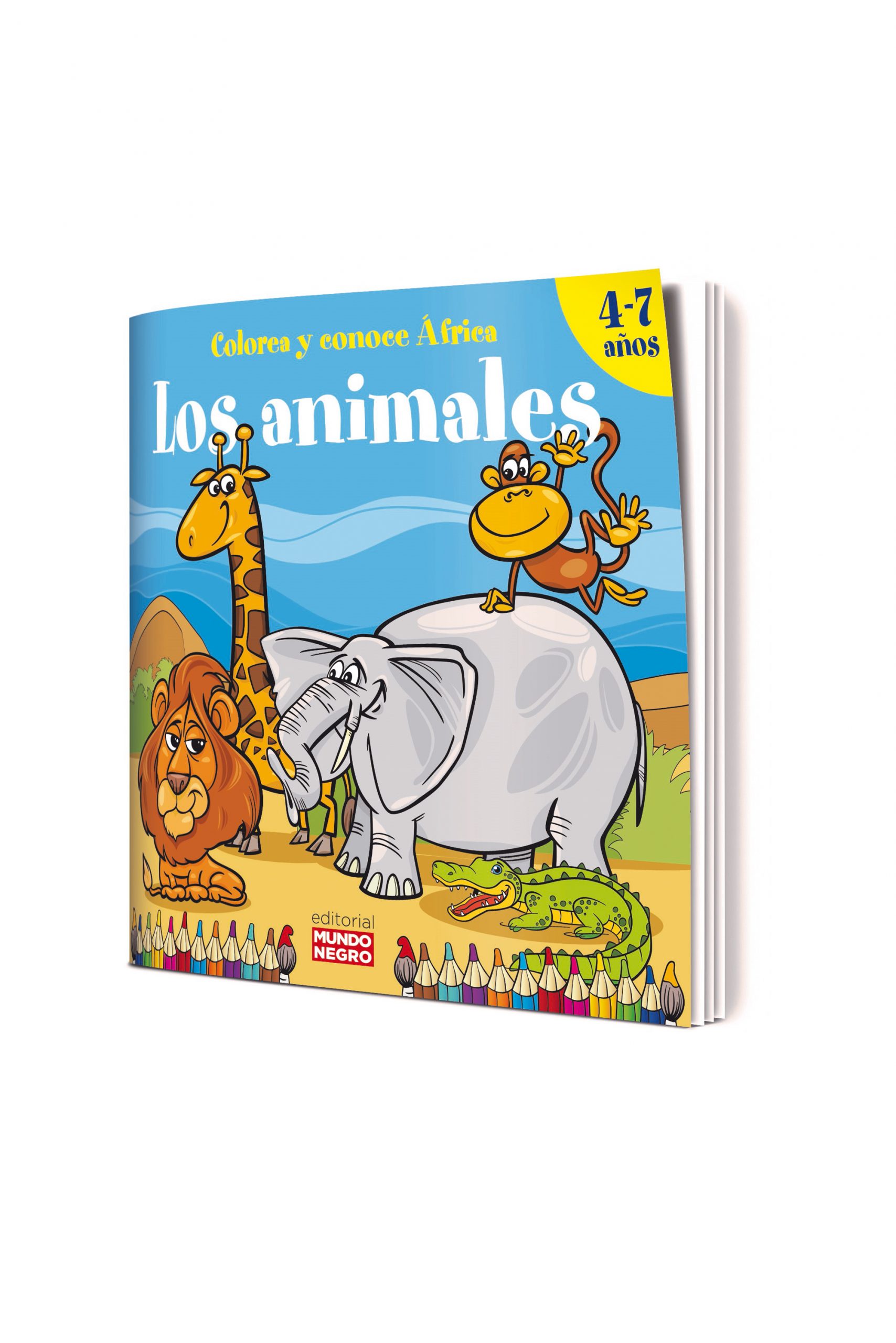 Los animales. Colorea y conoce África - Editorial Mundo Negro